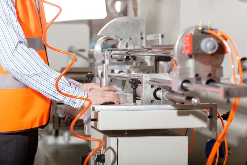 Factory worker during work stock image. Image of occupation - 37867889