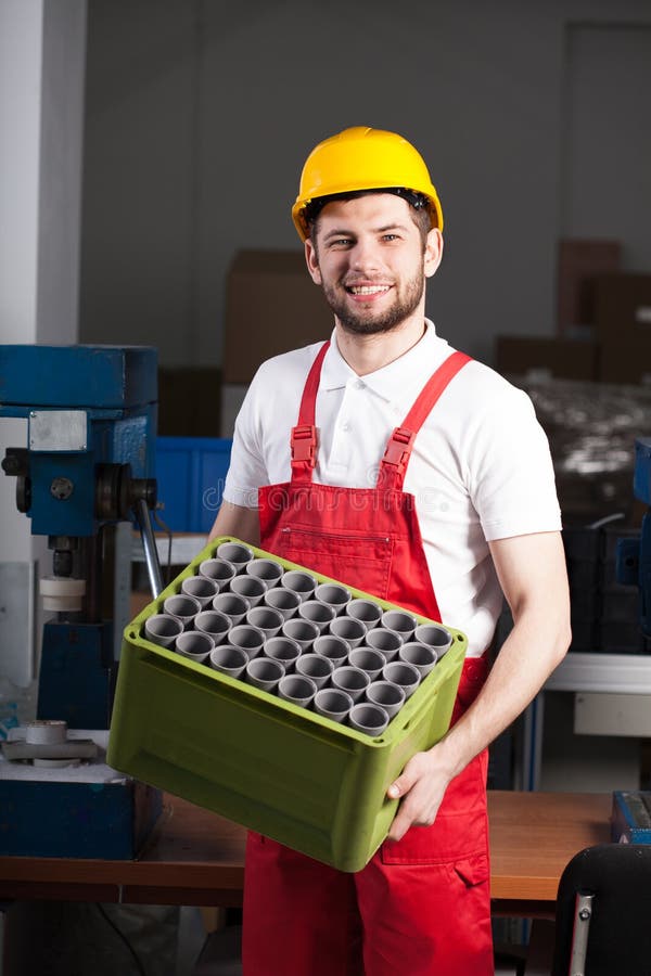 Factory worker during work stock image. Image of occupation - 37867889