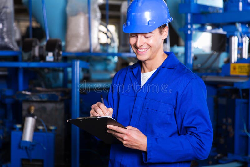 Happy factory workers stock image. Image of american - 45444487