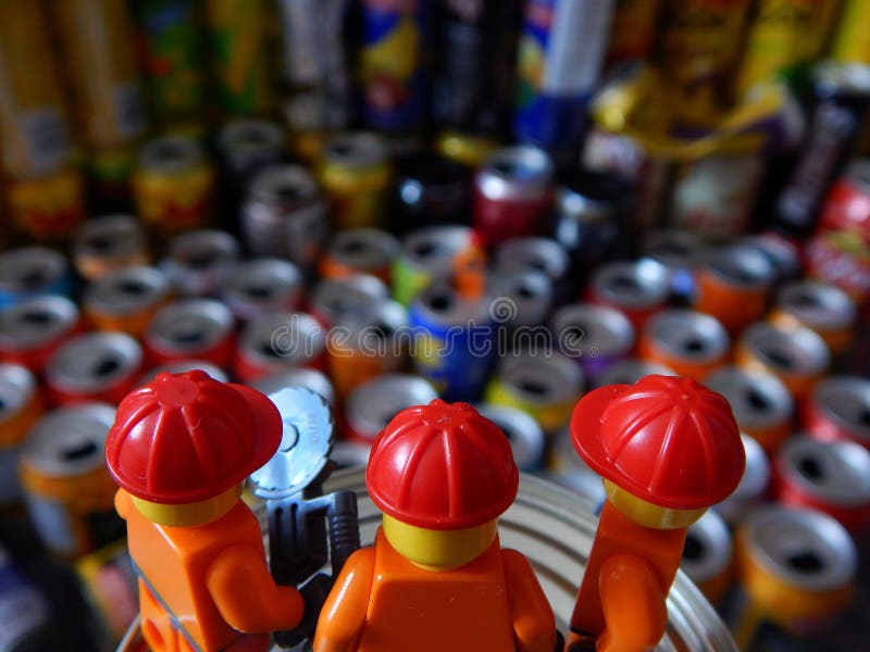 Factory Workers in Metallic Hangar Editorial Photography - Image of ...