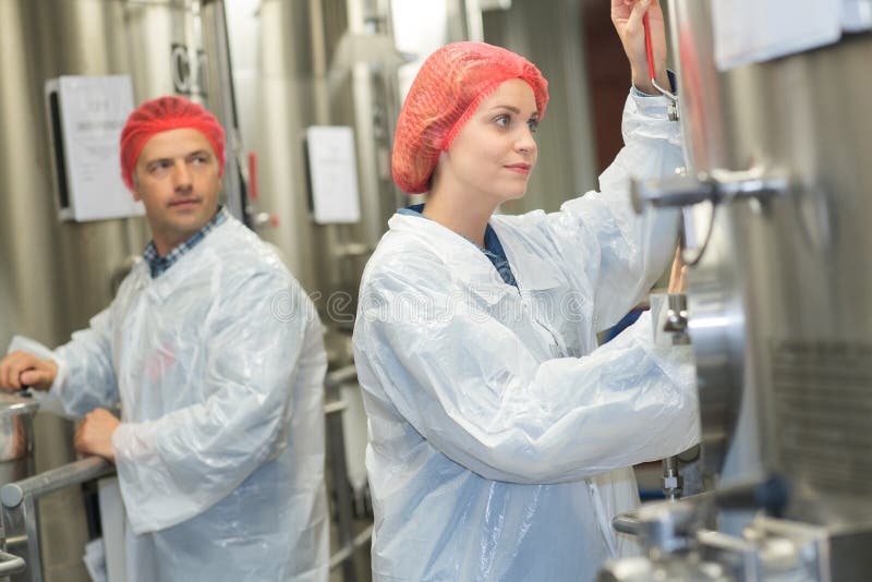 Factory workers on job stock photo. Image of plant, hygienic - 99457246