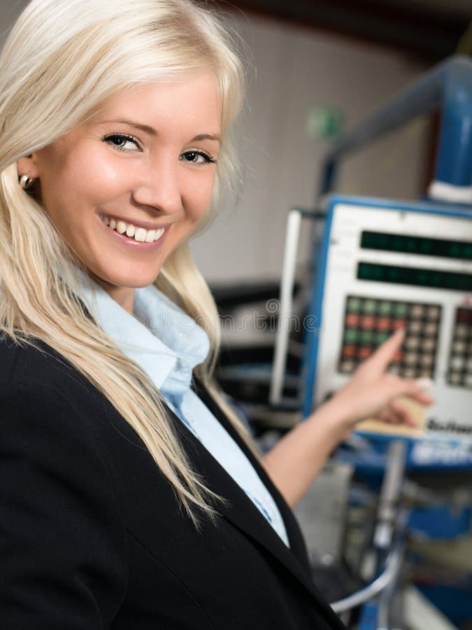 Factory Working Operating Machine Stock Image - Image of factory ...