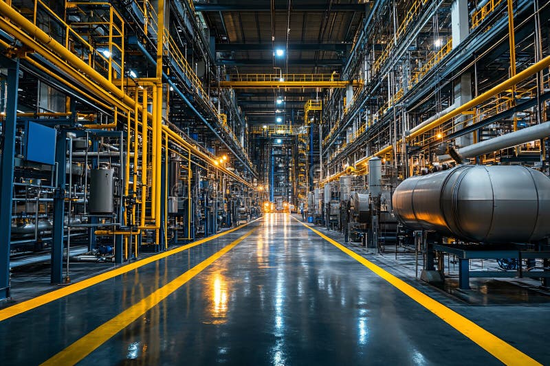 Factory Workshop Space Building. Innovative Electronics Factory Smart ...