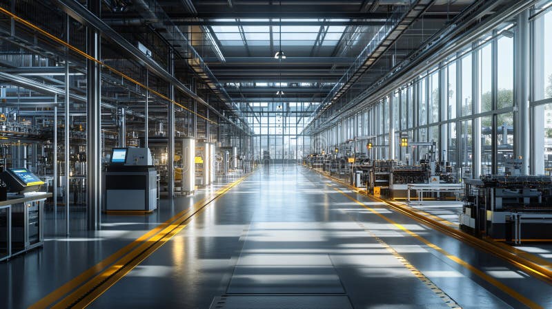 Factory Workshop Space Building. Innovative Electronics Factory Smart ...