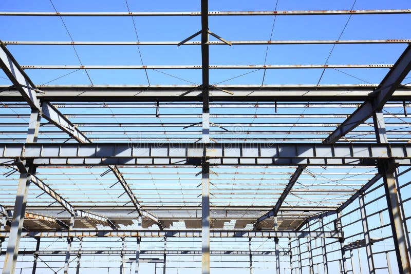 Factory Workshop, Steel Structure Stock Image - Image of empty ...