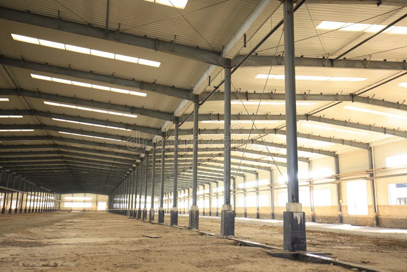 Factory Workshop, Steel Structure Stock Image - Image of truss ...