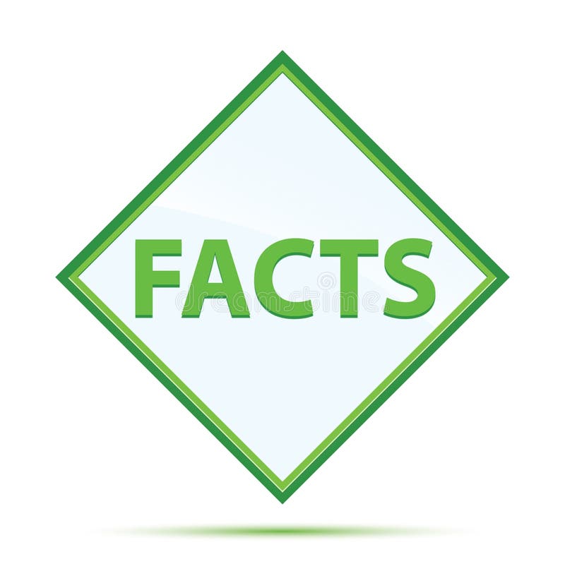 Facts Modern Abstract Green Diamond Button Stock Illustration ...