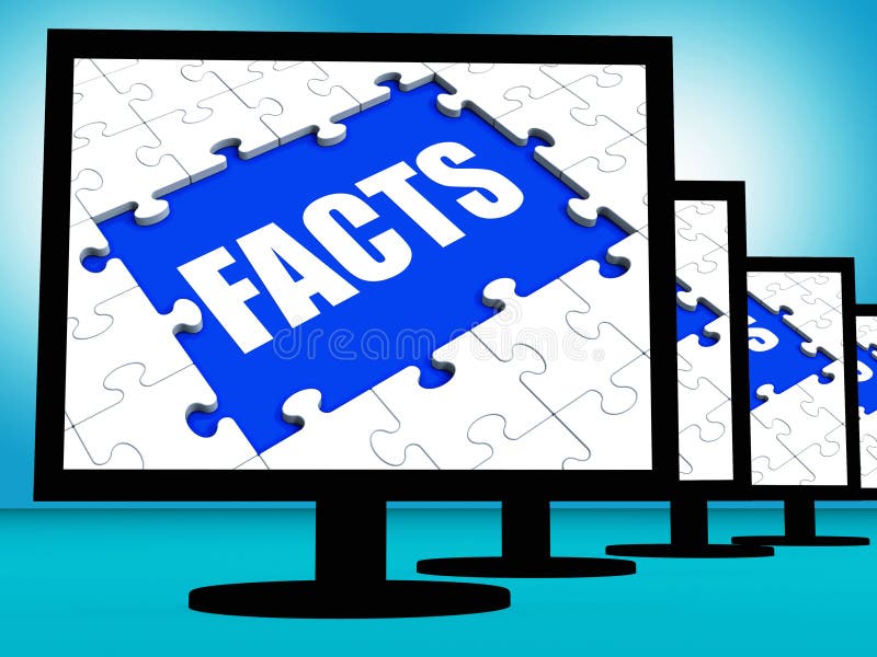 Facts Monitors Shows Data Information Wisdom and Knowledge Stock ...