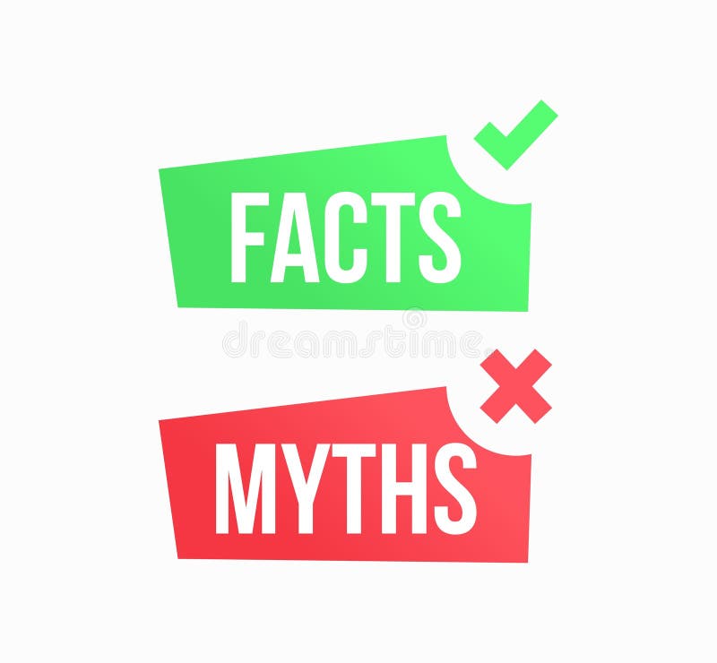 Facts Myths Sign Icon Vector Design Illustration Stock Illustration ...
