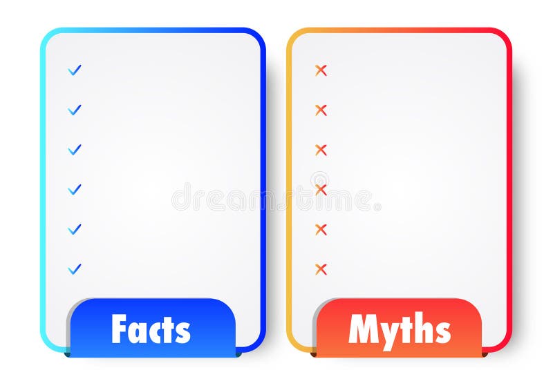 Facts and Myths Vector Frame Template Stock Illustration - Illustration ...