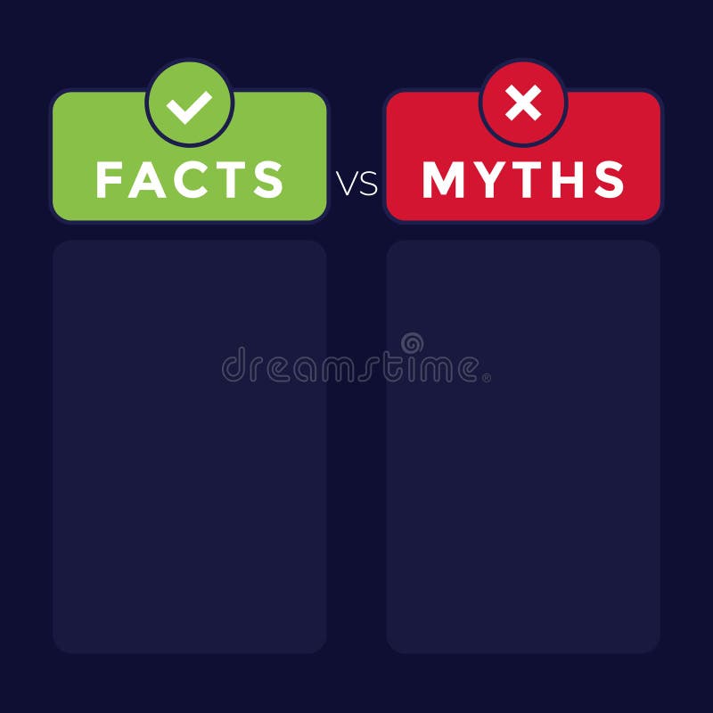 Facts Vs Myths Concept, Flat Vector Design Stock Vector - Illustration ... Facts Vs Myths Concept, Flat Vector Design Stock Vector - Illustration ...