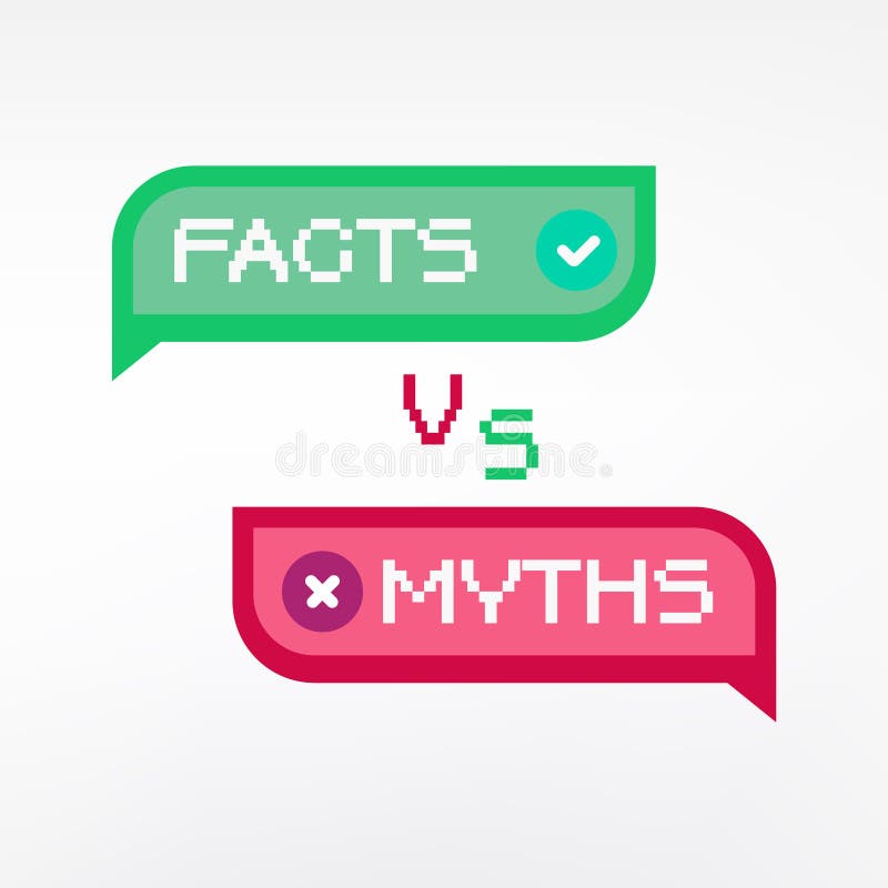 Facts Vs Myths. Concept of Thorough Fact-checking or Easy Compare ...