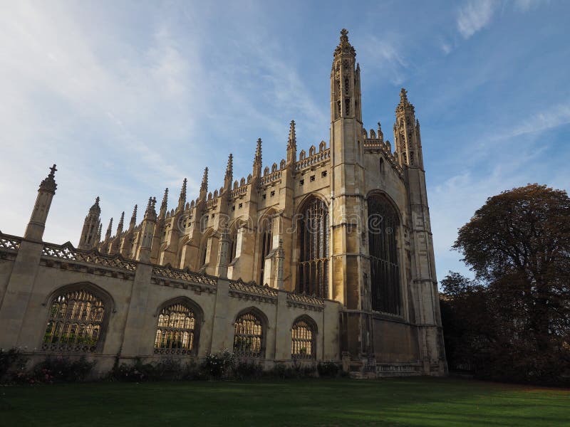 Faculdade Do Rei Em Cambridge Foto de Stock - Imagem de arquitetura ...