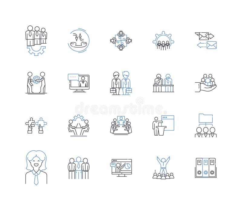 Faculty Colleagues Line Icons Collection. Collaborators, Peers ... Faculty Colleagues Line Icons Collection. Collaborators, Peers ...