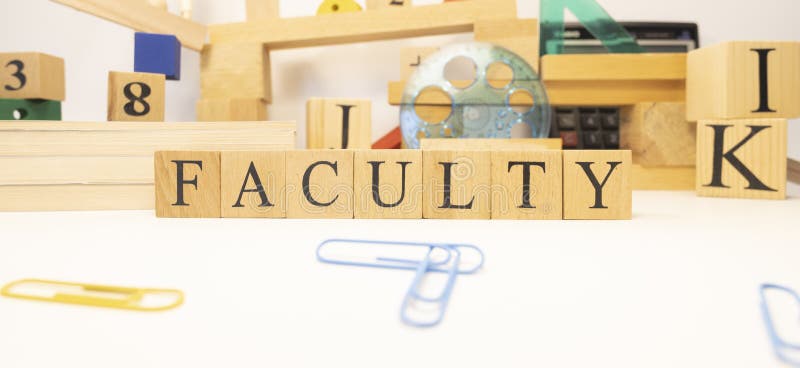 Faculty Made from Wooden Cubes. Education Concept Stock Photo - Image ...
