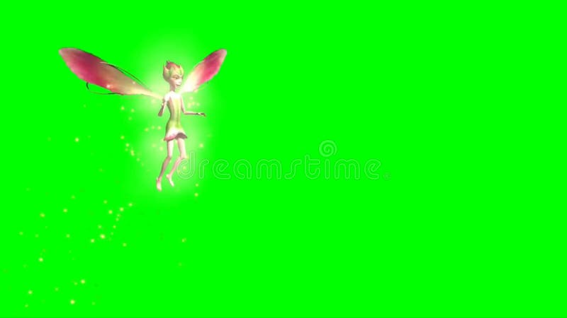 Fada voando em tela verde filme. Vídeo de fantasia, tela - 268477356
