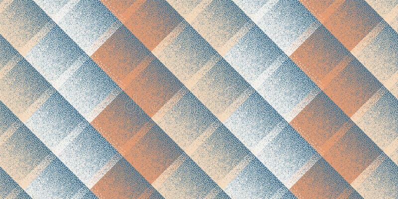 Fade Dotwork Rhombus Shapes Vector Geometric Seamless Pattern. Stock ...