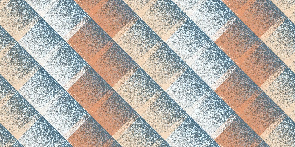 Fade Dotwork Rhombus Shapes Vector Geometric Seamless Pattern. Stock ...