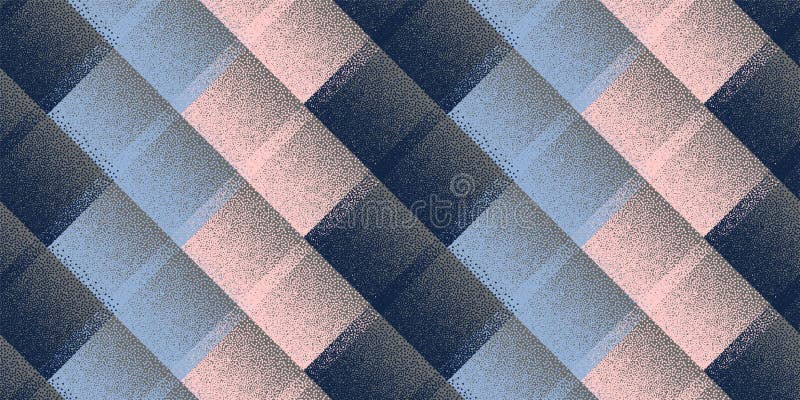 Fade Dotwork Rhombus Shapes Vector Geometric Seamless Pattern. Stock ...