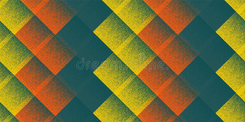Fade Dotwork Rhombus Shapes Vector Geometric Seamless Pattern. Stock ...
