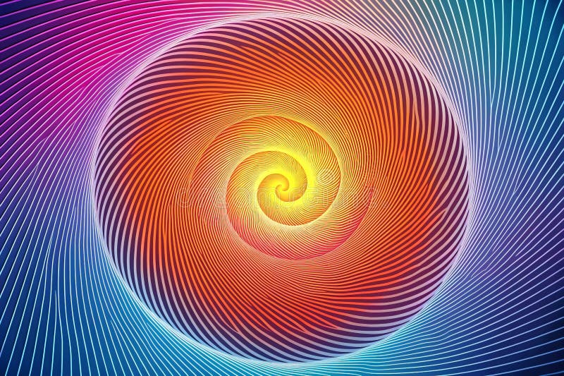 Fade Gradient with Thin Spiraling Lines – Optical Illusion Inspired ...