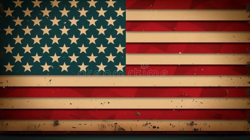 A Faded American Flag with Red and White Stripes Stock Image - Image of ...