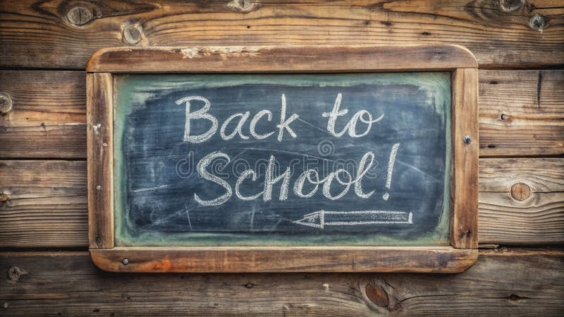 Faded BacktoSchool Chalkboard Sign Rustic Vintage Style for a Nostalgic ...
