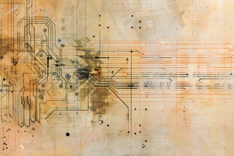 A Faded Circuit Diagram Representing the Loss of Knowledge As ...