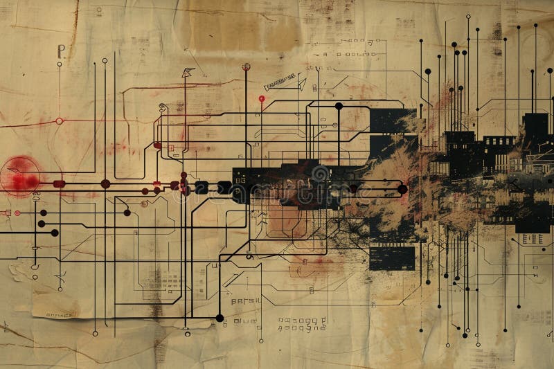 A Faded Circuit Diagram Representing the Loss of Knowledge As ...