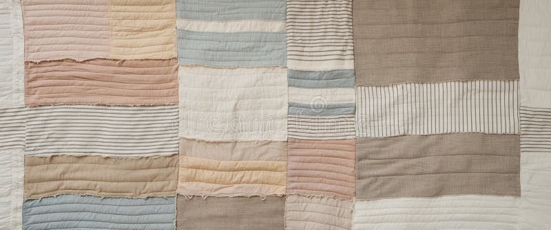 Faded Colors and Rustic Fabric Create Cozy Patchwork Quilt Texture ...