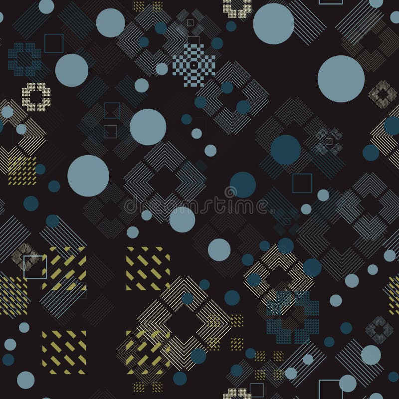 Faded Geometric Seamless Pattern Stock Vector - Illustration of design ...