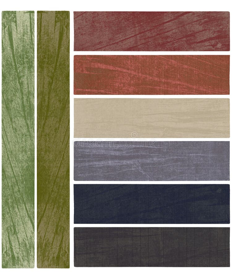 Faded Grunge Autumn Banner Set Isolated Stock Illustration ...