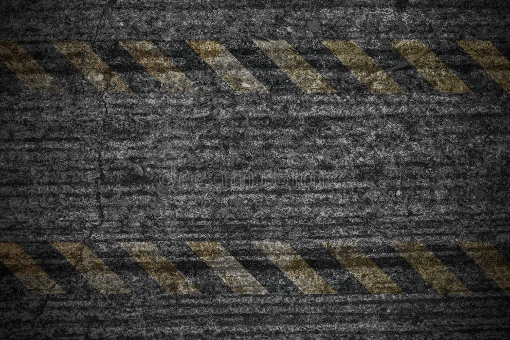 Faded Hazard Sign on Cracked Cement Wall Stock Illustration ...