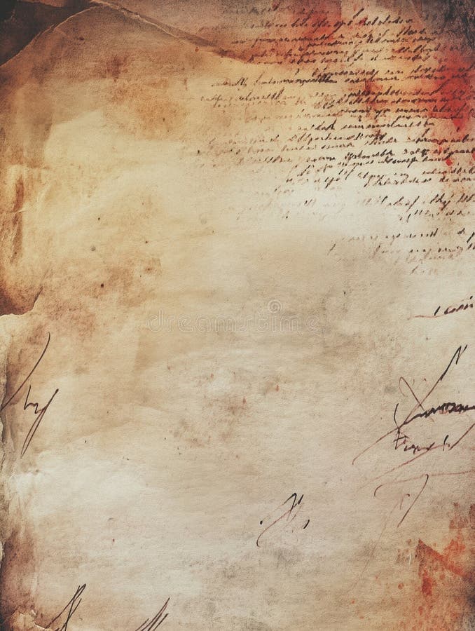 Ancient Handwritten Manuscript with Faded Ink and Artistic Texture on ...