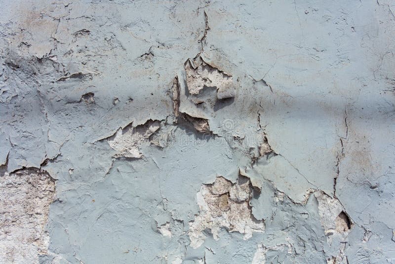 Faded Paint on a Blue Wall with Cracked Paint. Stock Photo - Image of ...
