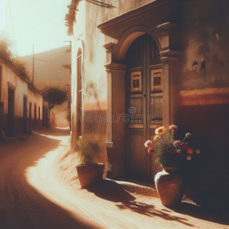 Faded Paint, Warm Light, and Silence Stock Illustration - Illustration ...