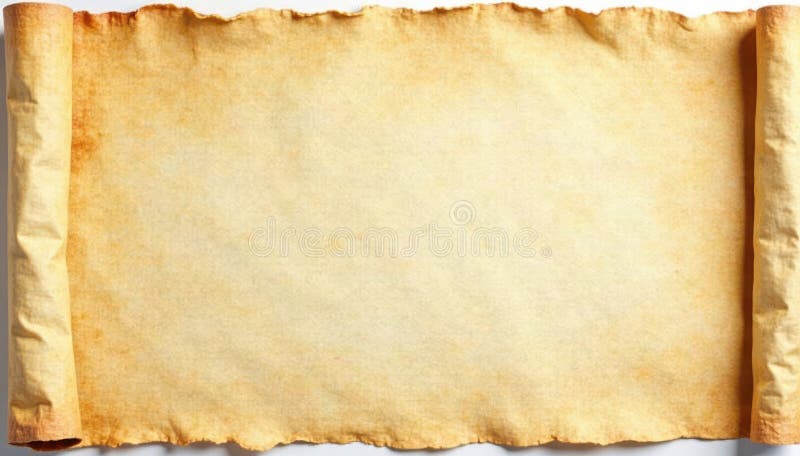 Faded Parchment Sheet, Irregular Edges, Worn Appearance, Scroll, Sheet ...