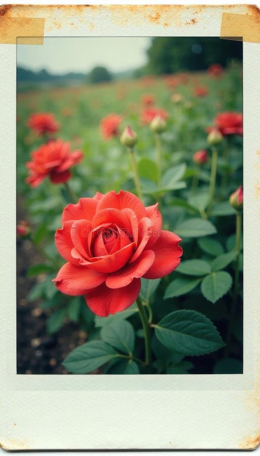 Faded Polaroid Photo, Edges Taped, Nostalgic Feel, Rustic, Past Stock ...