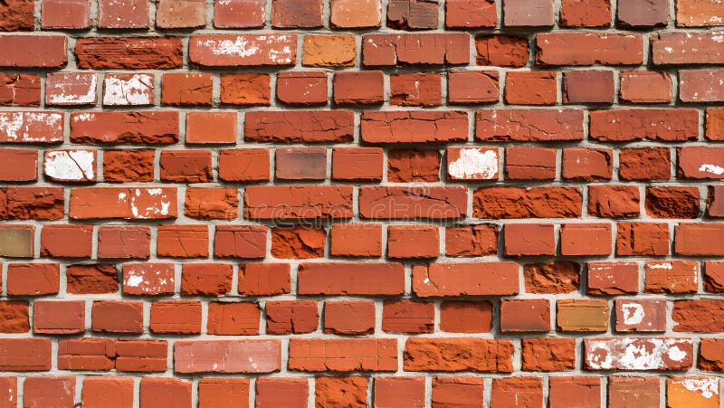 Faded Red Old Worn Brick Wall Texture Background. Vintage Effect Stock ...