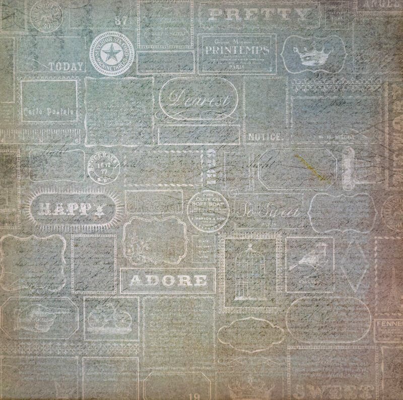 Faded Shapes Design with Random Text Stock Photo - Image of pattern ...