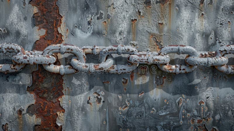 The Faded Silver Color of the Chains Now Dulled and Worn with Age ...