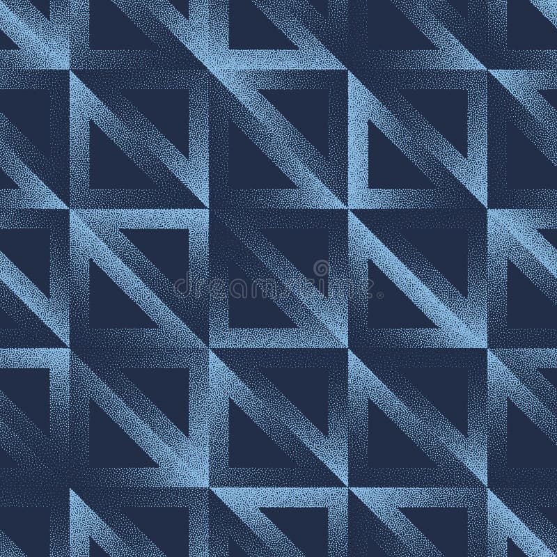 Faded Triangles Grid Seamless Pattern Trend Blue Abstract Vector ...