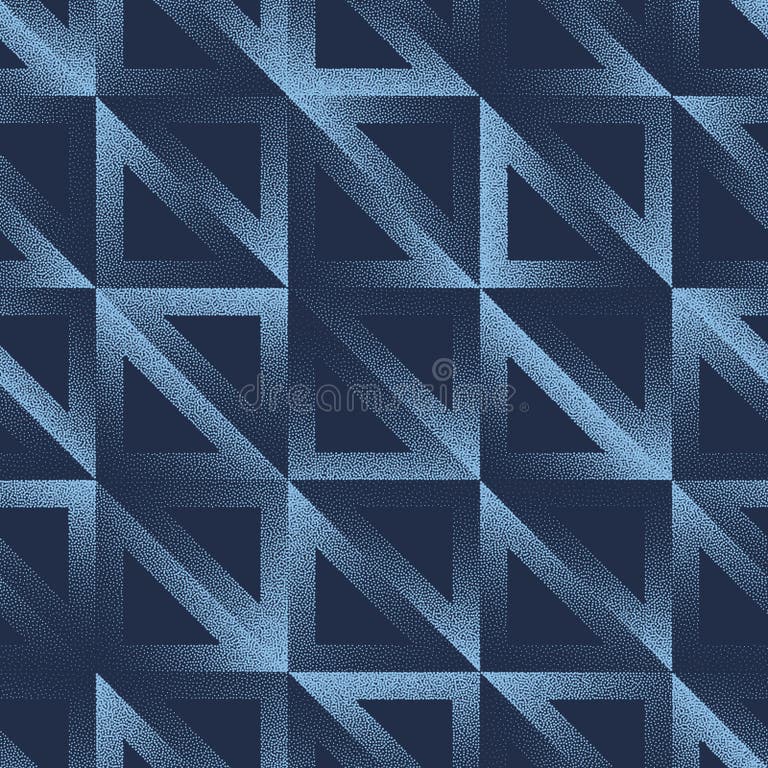 Faded Triangles Grid Seamless Pattern Trend Blue Abstract Vector ...