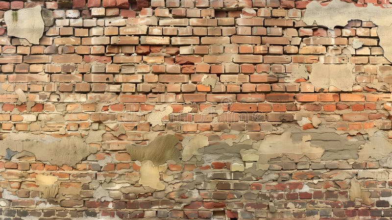 Faded Vintage Brick Wall Texture Background Stock Illustration ...