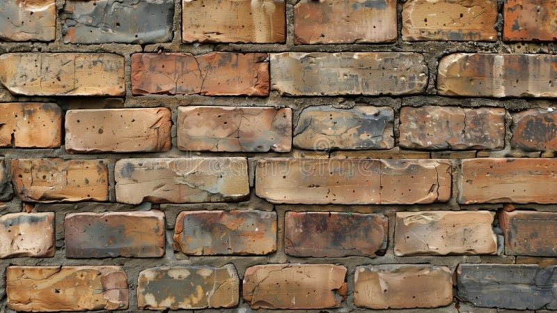 Faded Vintage Brick Wall Texture Background Stock Illustration ...