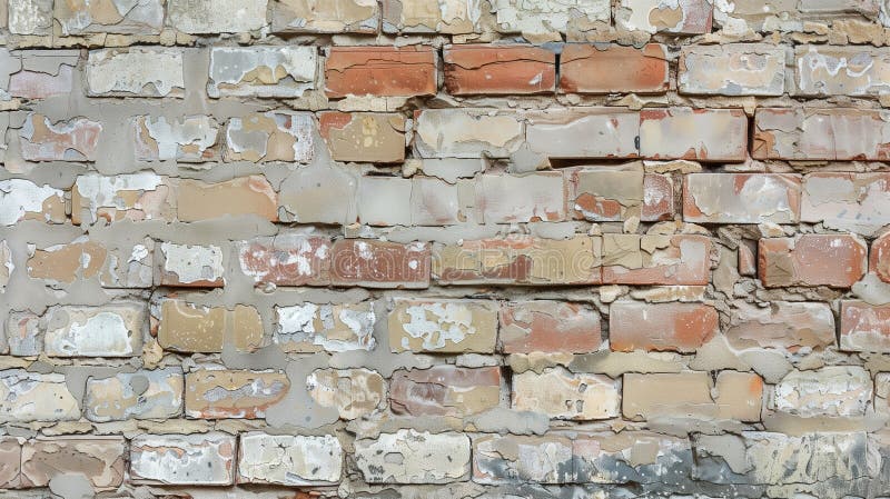 Faded Vintage Brick Wall Texture Background Stock Illustration ...