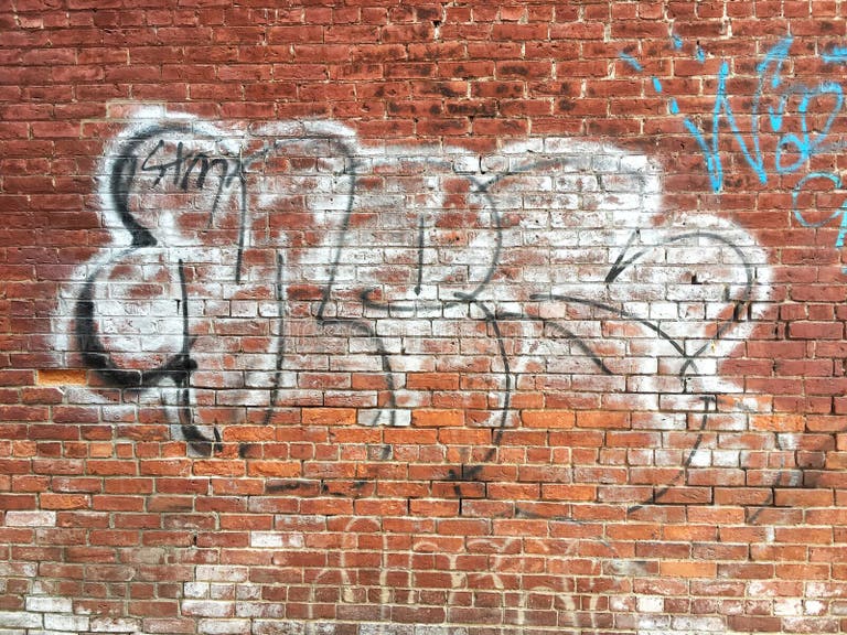 Faded Wall of Graffiti stock image. Image of outline - 99025377