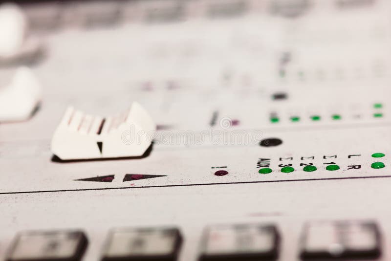 Fader Volume in Recording Studio Stock Photo - Image of control, desk ...