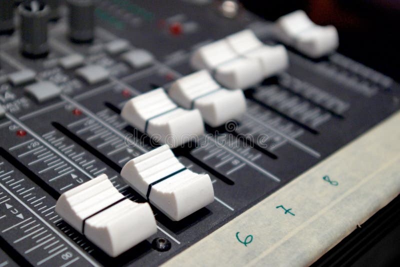 Faders stock photo. Image of blackboard, mixer, record - 4899910