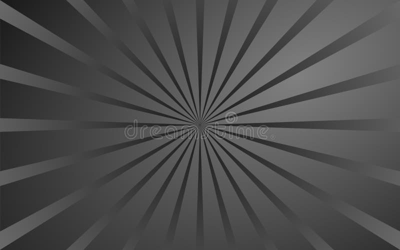 Sun Rays with Green Grass on Orange Background, Vector Illustration ...